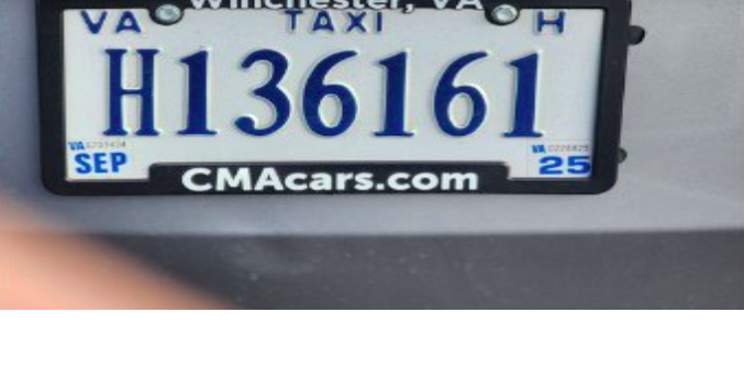 Missing taxi license plate