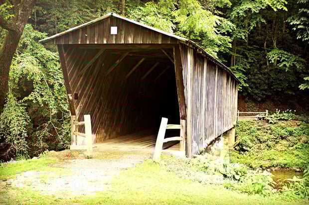 Tuesday's storms destroy Virginia covered bridge