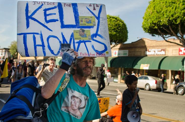 Kelly Thomas supporters protest acquittal of two Fullerton officers ...