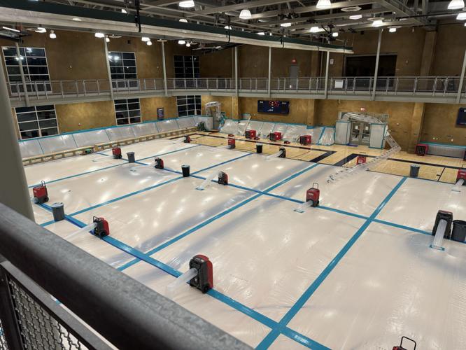 Progress made on Student Recreation Center court flood damage | News ...
