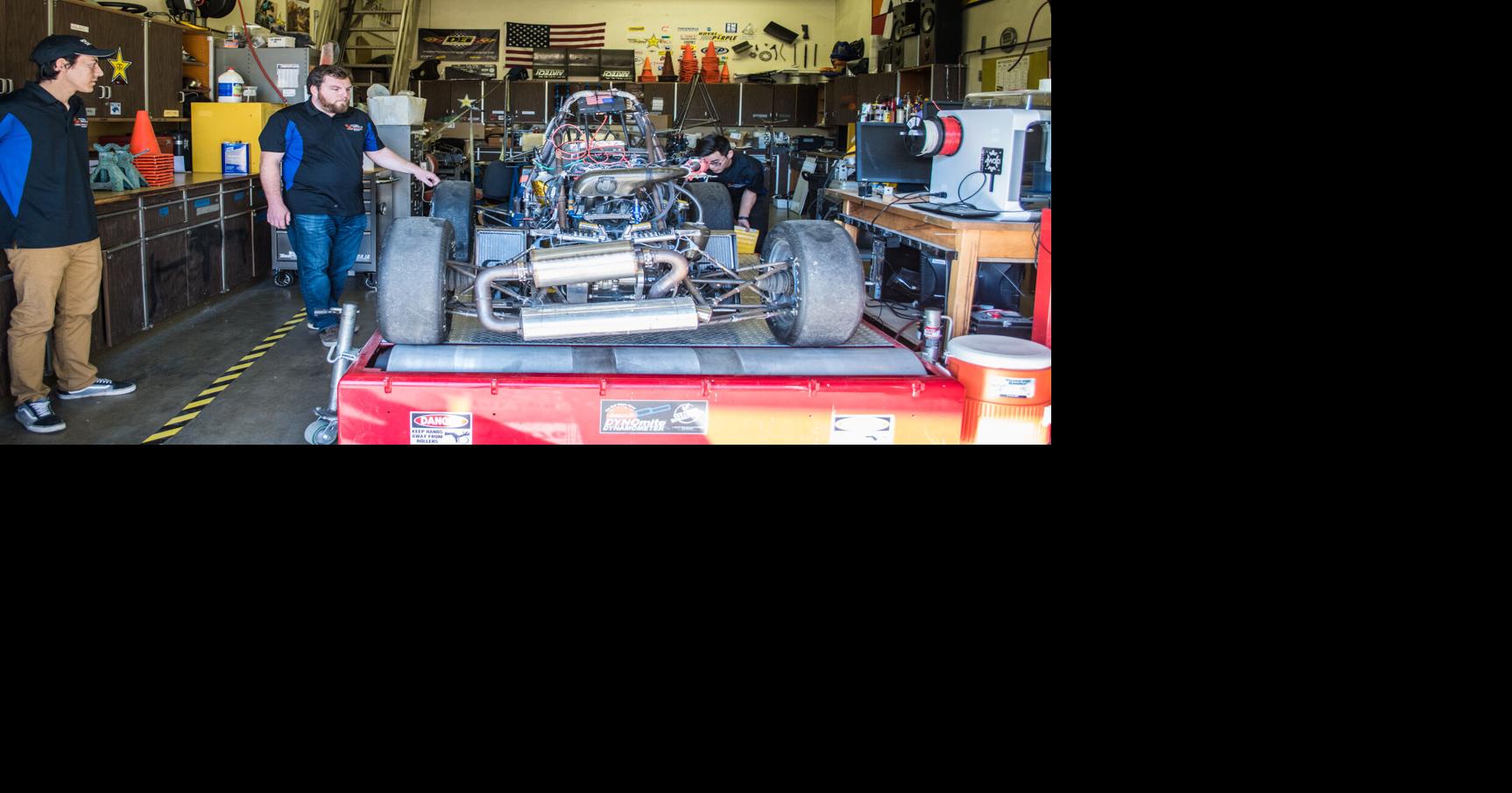 Cal State Fullerton students build a car to compete in the Formula SAE ...
