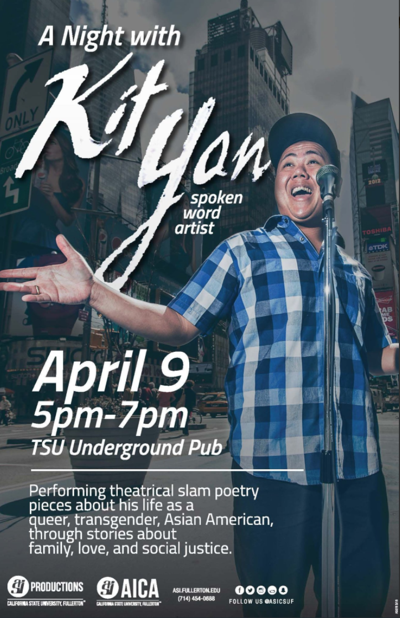 Kit Yan performs slam poetry about life as a queer transgender during ...