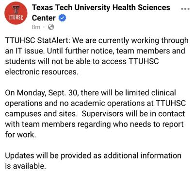 TTUHSC stalls operations, will not affect Tech campus | News ...