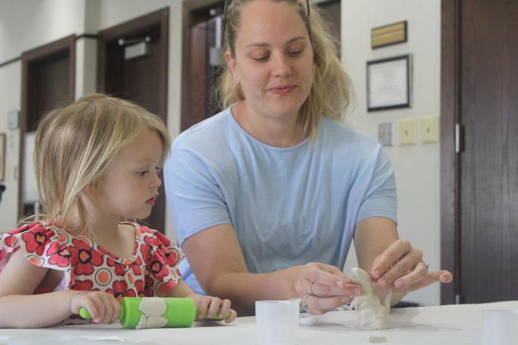 Families sculpt with air-dry clay at Whitewater's Irvin L. Young ...