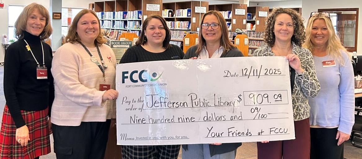 Fort Community Credit Union gives to Jefferson Public Library | Local ...