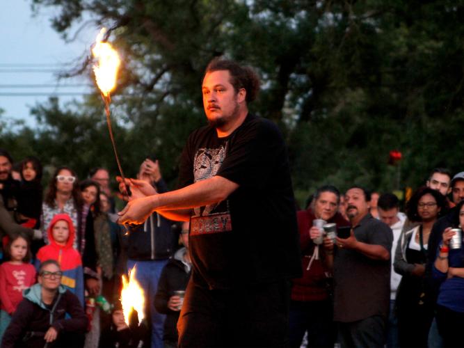 Smoke, fire and a 7-foot rooster: Midwest Fire Fest dodges rain, lights ...