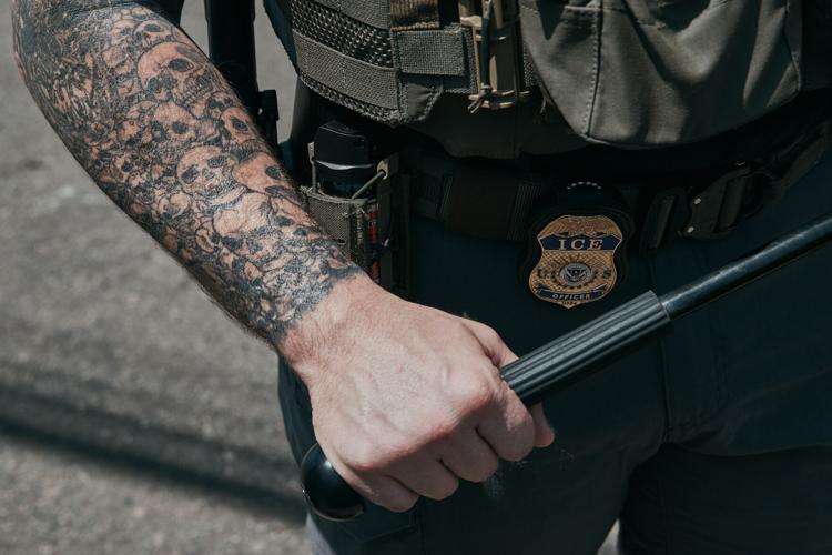Photos show protestors and ICE agents clashing outside a New Jersey ...