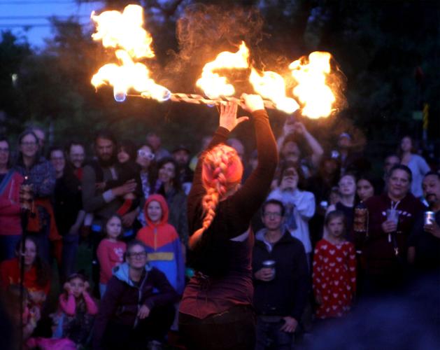 Smoke, fire and a 7-foot rooster: Midwest Fire Fest dodges rain, lights ...