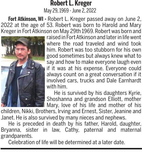 Robert Kreger | Obituaries | dailyunion.com