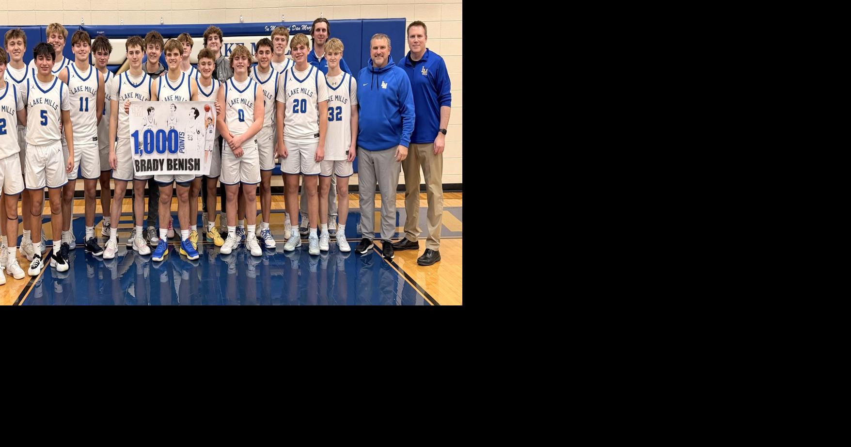 Boys basketball: Benish reaches 1,000-point mark as Lake Mills downs ...