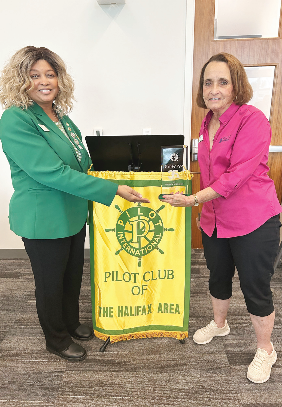 Shirley Pyle recognized for 35 years of Service with the local Pilot ...