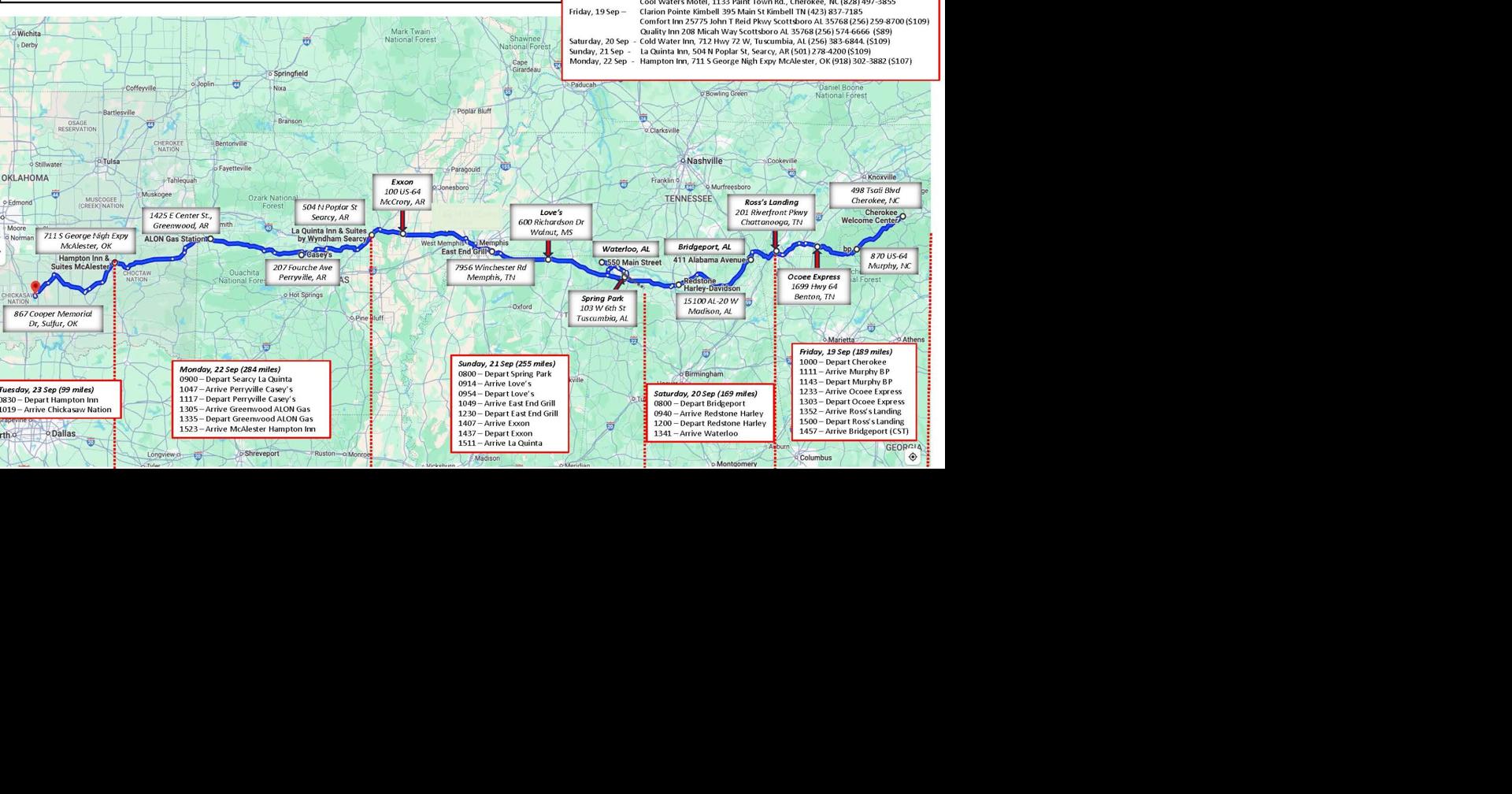 Trail of Tears motorcycle ride crosses north Alabama on Saturday ...