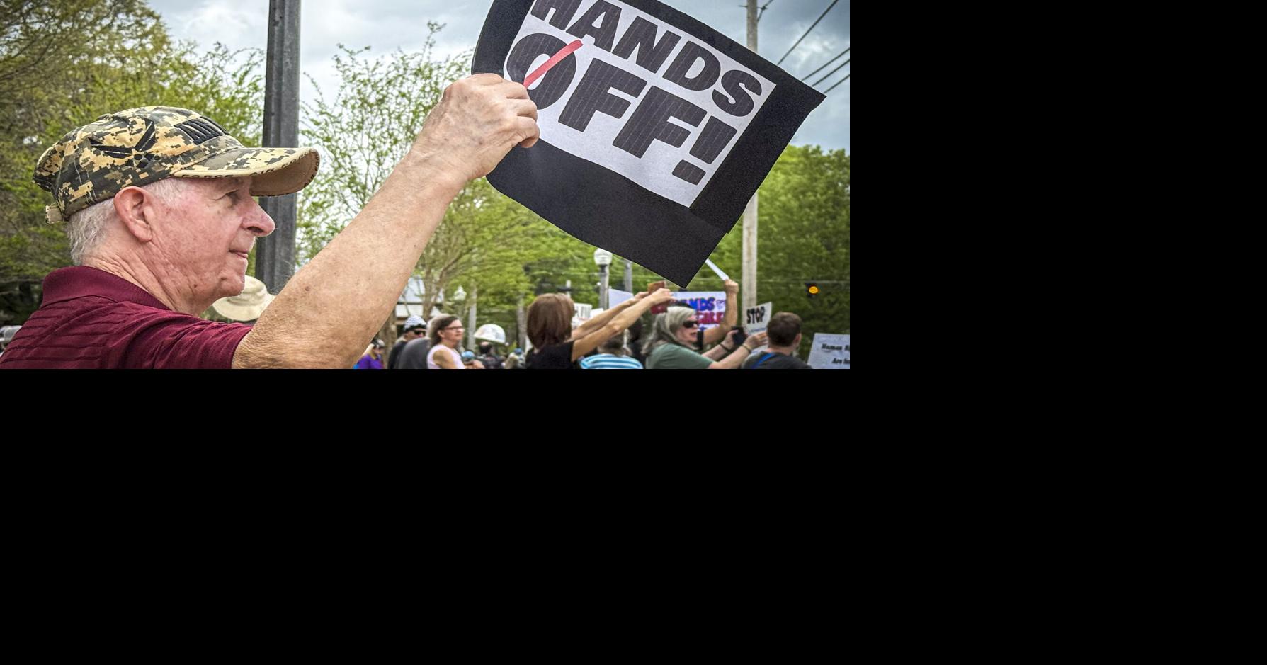 Protesters tee off against Trump and Musk in Hands Off! rallies in ...