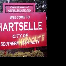 Hartselle’s welcome sign vandalized | Local News | decaturdaily.com