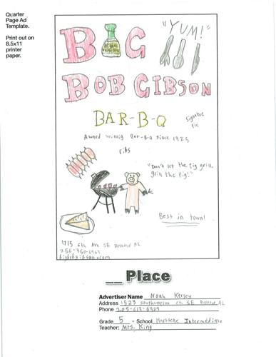 2024 Design an Ad - Big Bob Gibson's - Hartselle Intermediate School ...