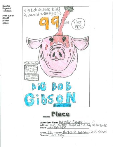 2024 Design an Ad - Big Bob Gibson's - Hartselle Intermediate School ...
