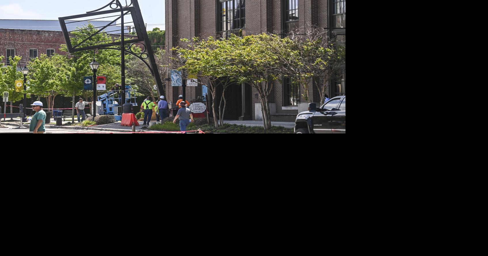 Center for the Arts marquee sign erected on Second Avenue | Decatur ...