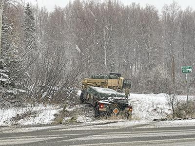 Snow equals tactical military vehicle wrecks | Local | deltawindonline.com