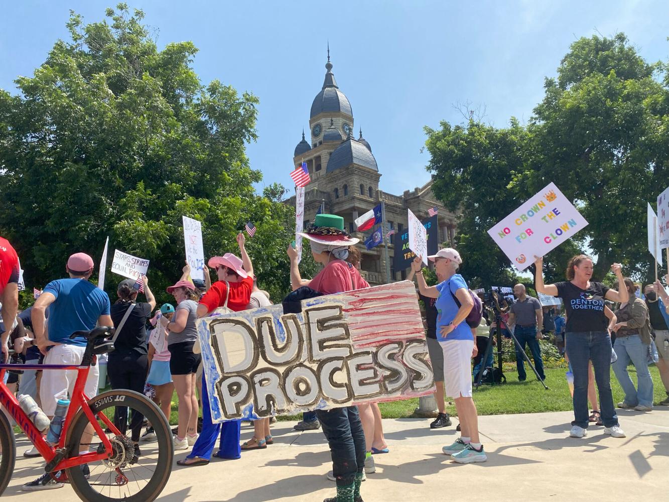 Denton keeps No Kings protest peaceful as hundreds gather for ...