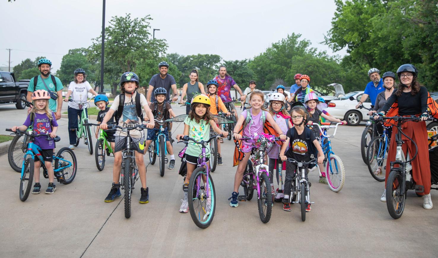 Hop on the bike bus: How Denton elementary students make biking to ...
