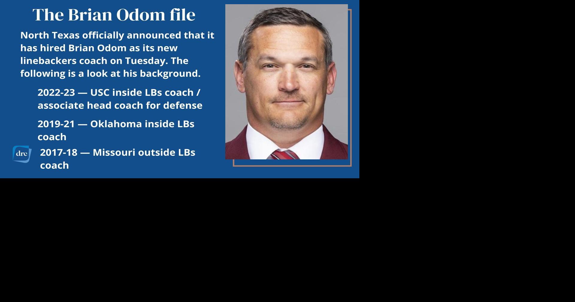 UNT officially announces addition of linebackers coach Brian Odom ...