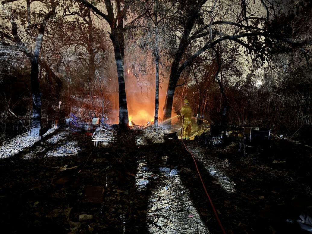 Denton firefighters bring fire under control at encampment | Denton ...