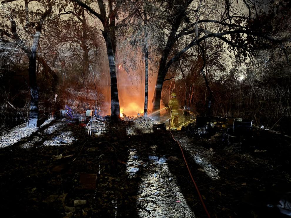 Denton firefighters bring fire under control at encampment | Denton ...