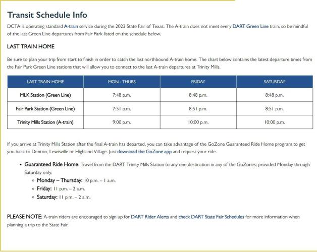 Texas State Fair travel discount available through DCTA | Dcta | dentonrc.com