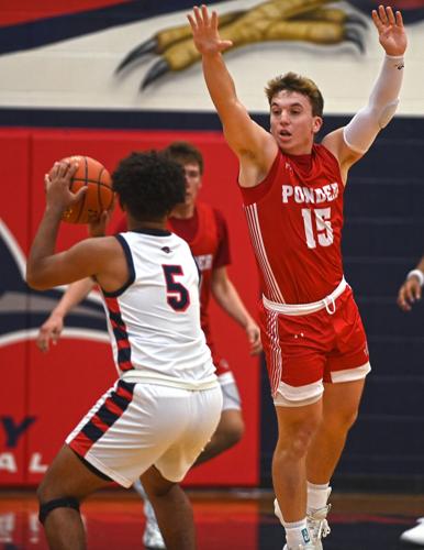 Ponder's Kade Irons plays defense against Aubrey's Branden West ...