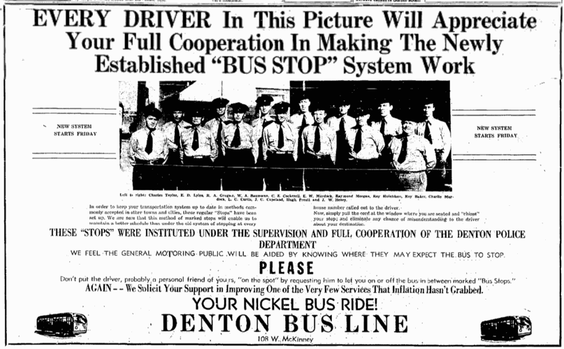 For decades, Denton Bus Line got people around town for a nickel ...