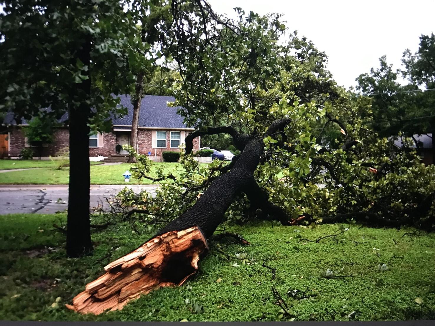Severe storms soak Denton, spark house fire and damage airplanes Friday ...