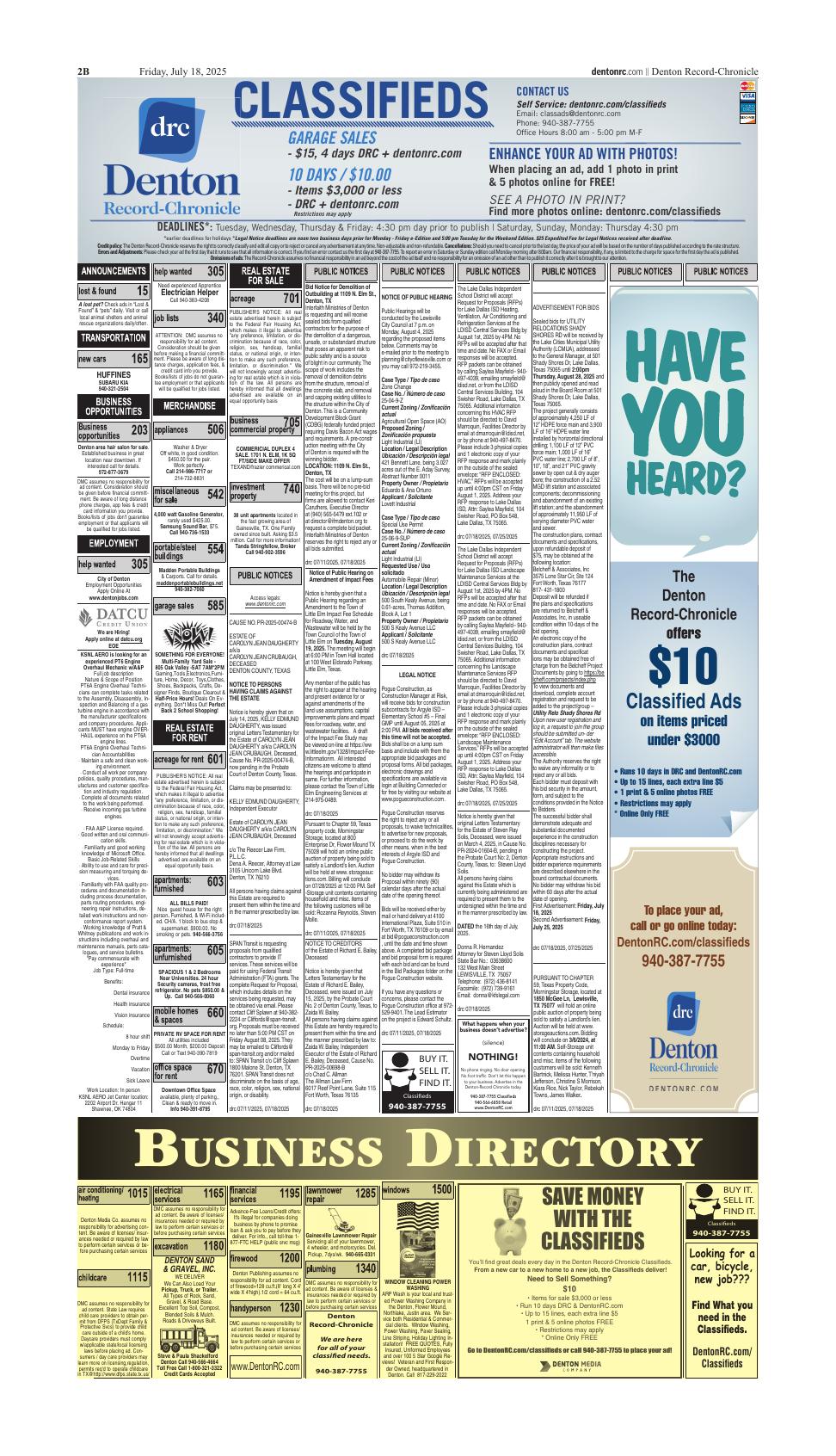 Page B2 | e-Edition | dentonrc.com