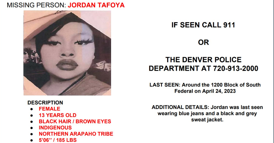 13 Year Old Indigenous Girl Missing From Denver News