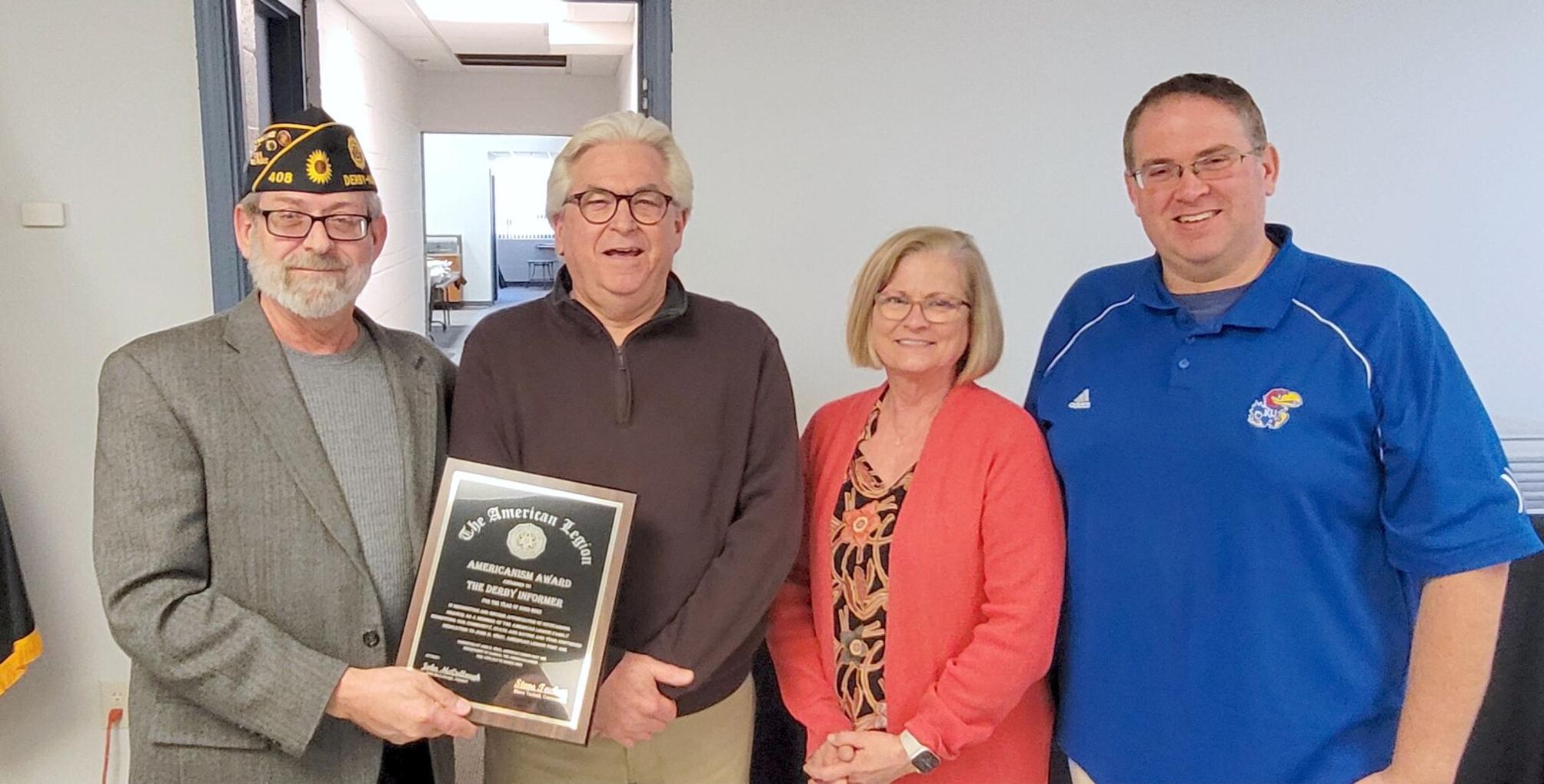 Derby Informer presented with Americanism Award | Derby News ...