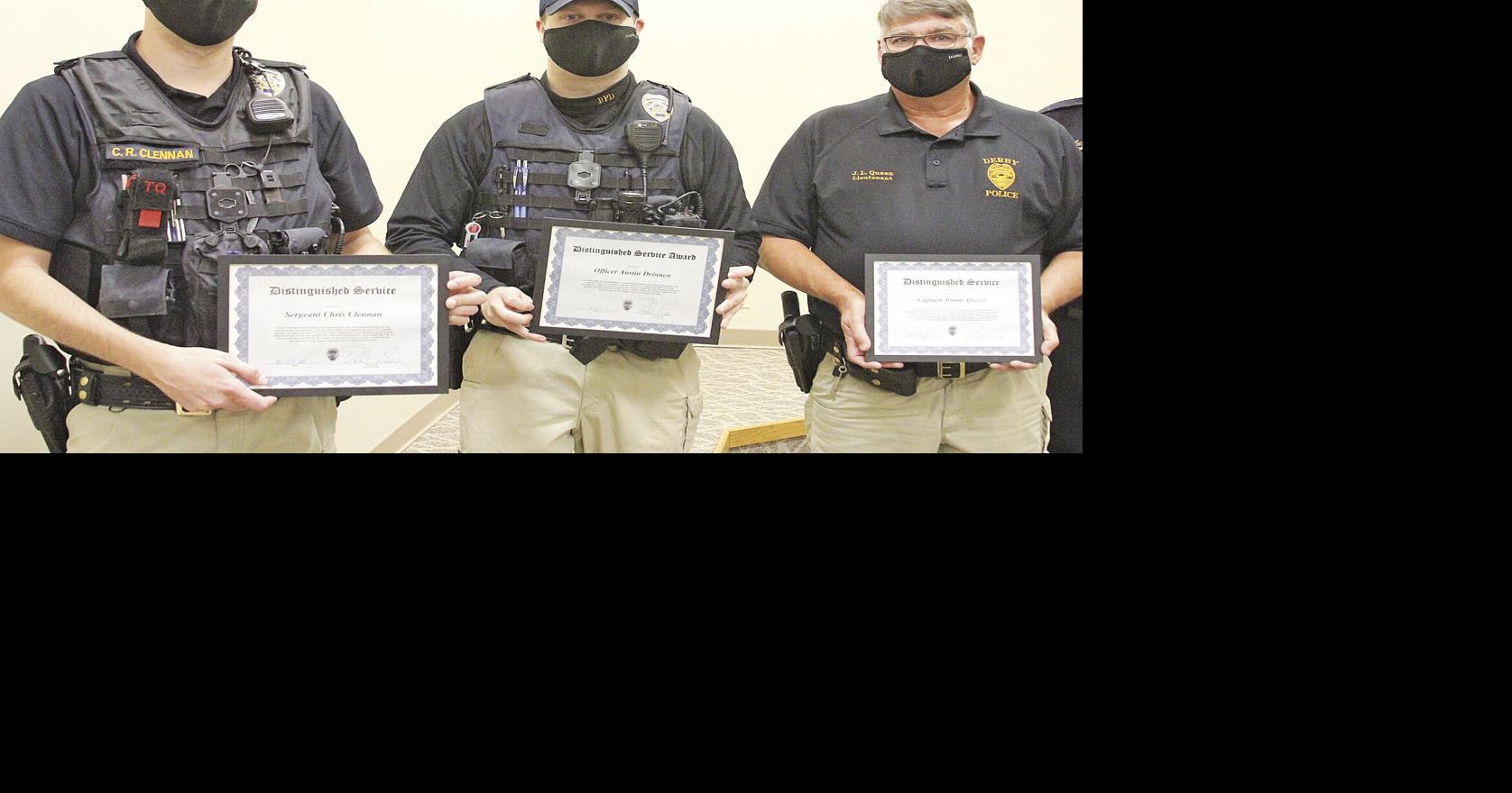 Derby police officers recognized for service | Derby News ...