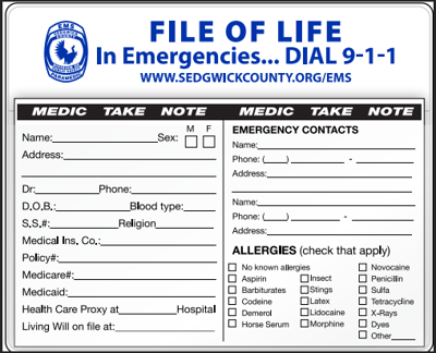 File of Life magnets available through county | Area | derbyinformer.com