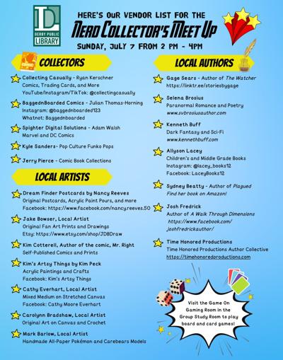 Nerd Collector's Vendor List 2024 | | derbyinformer.com
