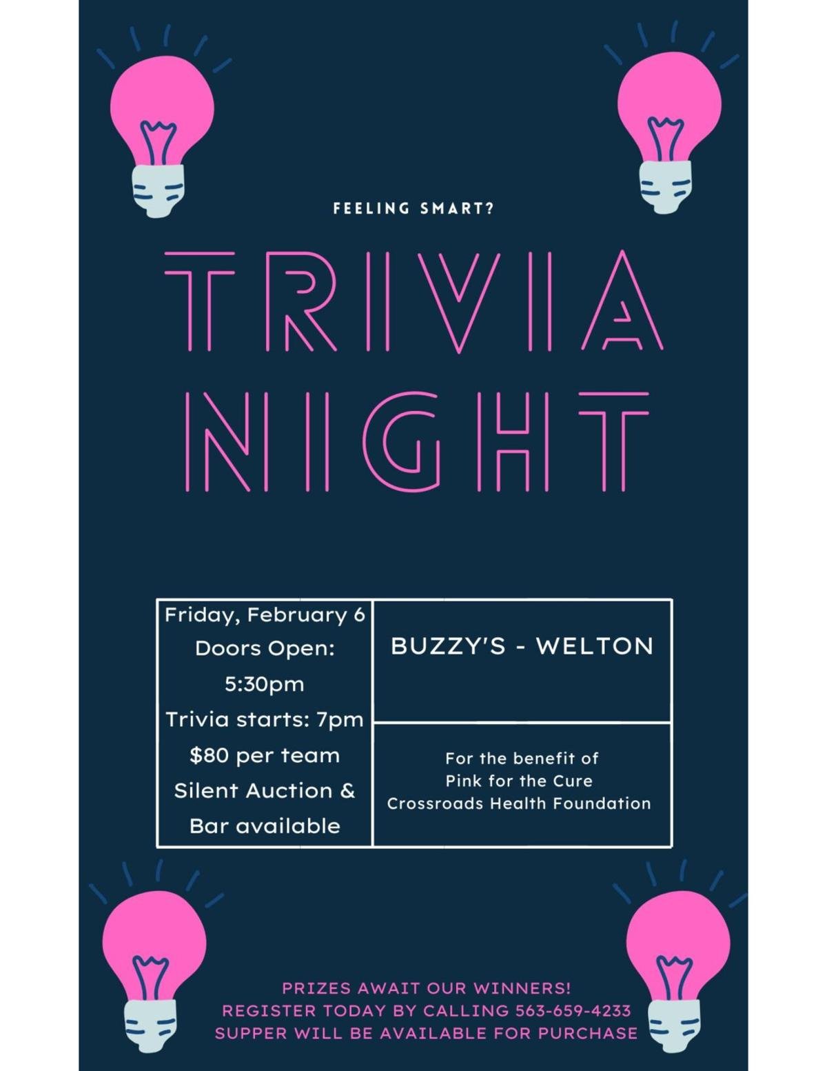 Crossroads Health Foundation Trivia Night | Announcements ...
