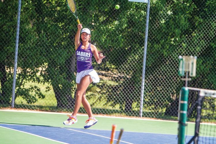 Sabers battle with top foes at 1A state singles and doubles meet ...