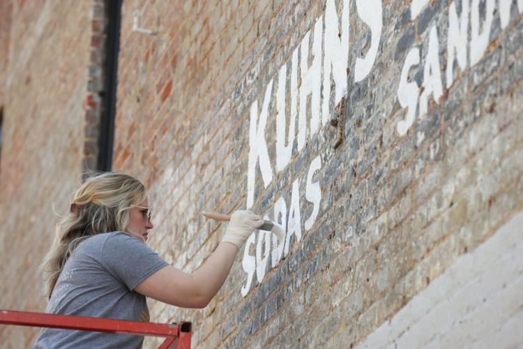 Mural restoration work begins on downtown Tupelo building | Local News ...