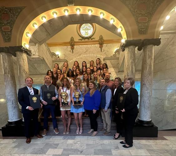Ingomar Lady Falcon basketball and volleyball recognized at state ...