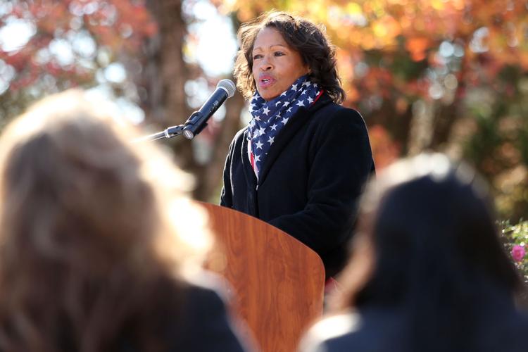 Maj. Gen. Marcia Anderson speaks during Tupelo's annual Veterans Day ...