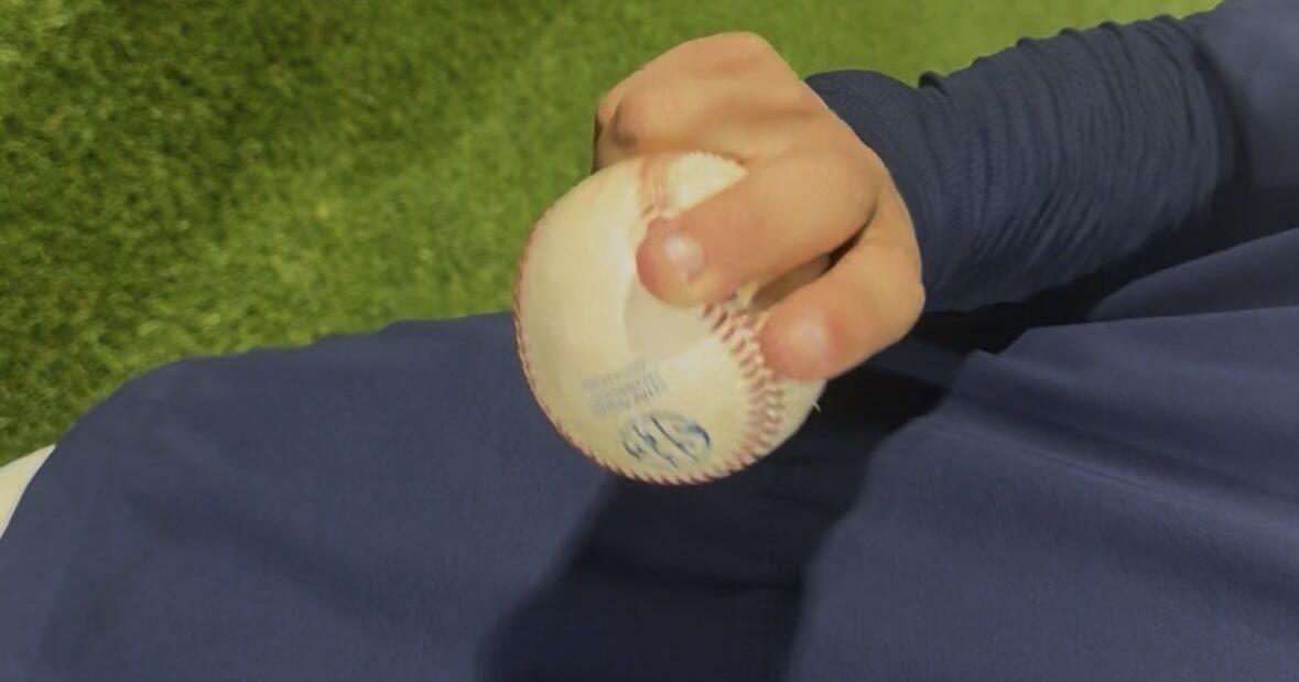 Cade Townsend's four-seam fastball grip | | djournal.com
