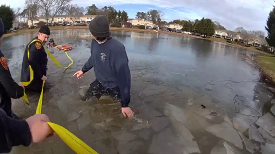 Cops rescue boy who fell through frozen pond | News | djournal.com