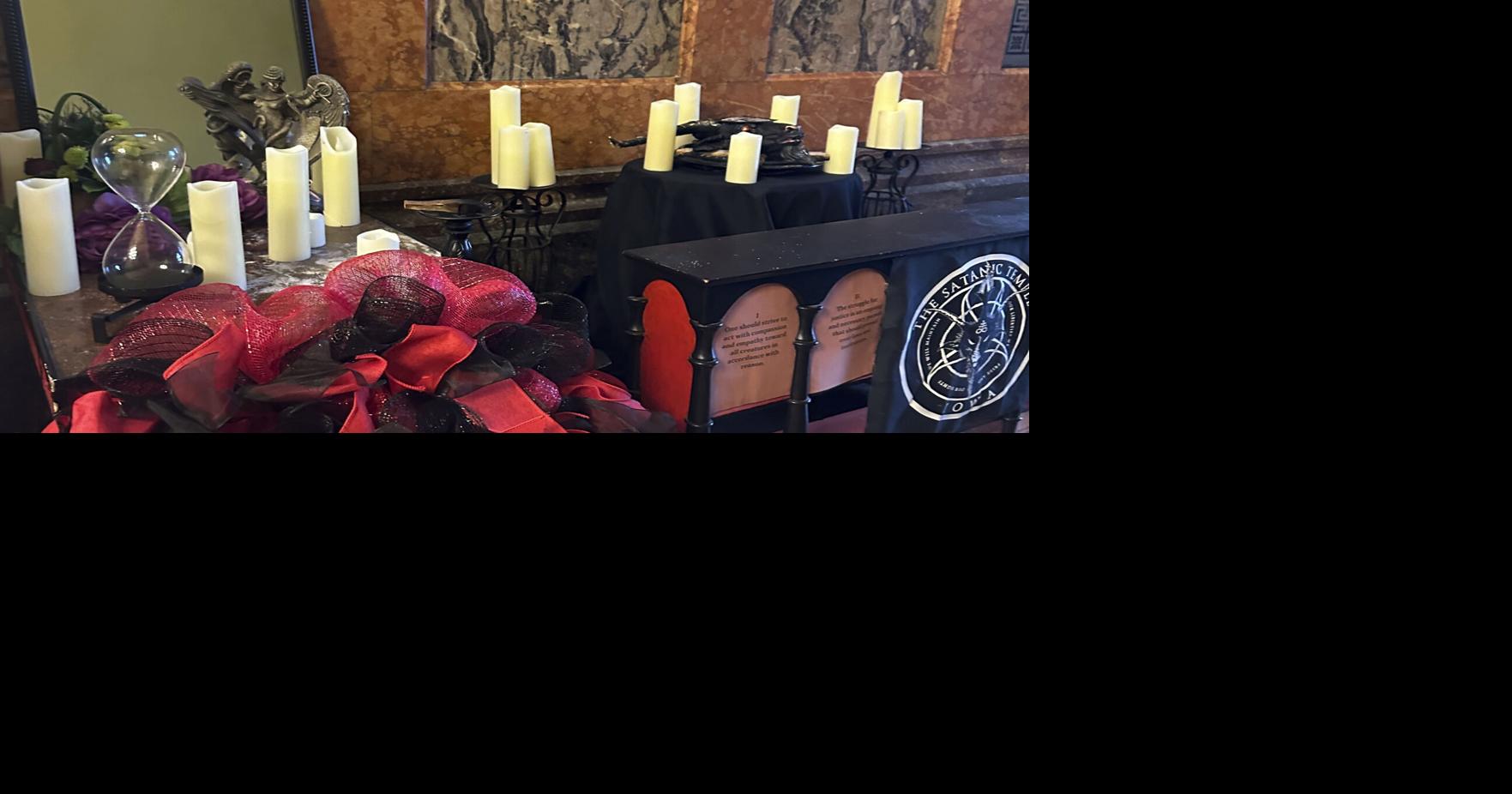 Man accused of destroying Satanic Temple display at Iowa Capitol ...