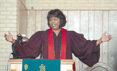 Female Pastor Preaching