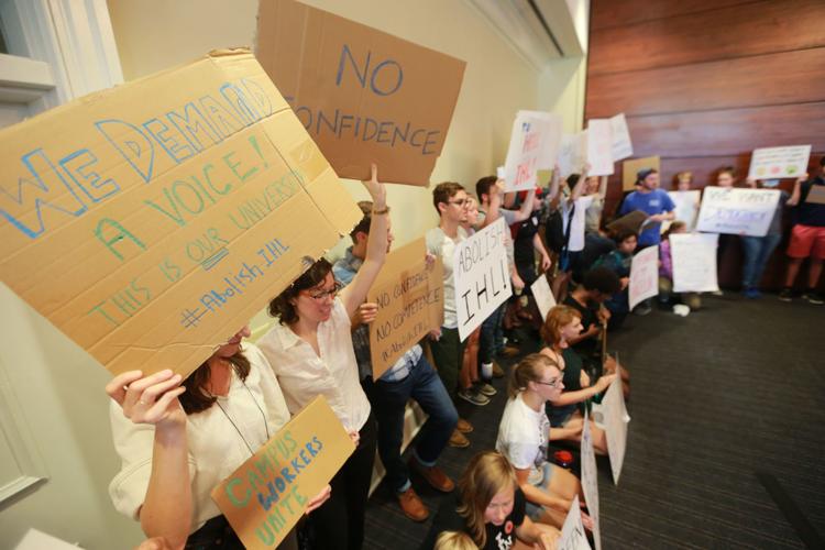 PHOTOS: Ole Miss chancellor announcement cancelled after protest | News ...