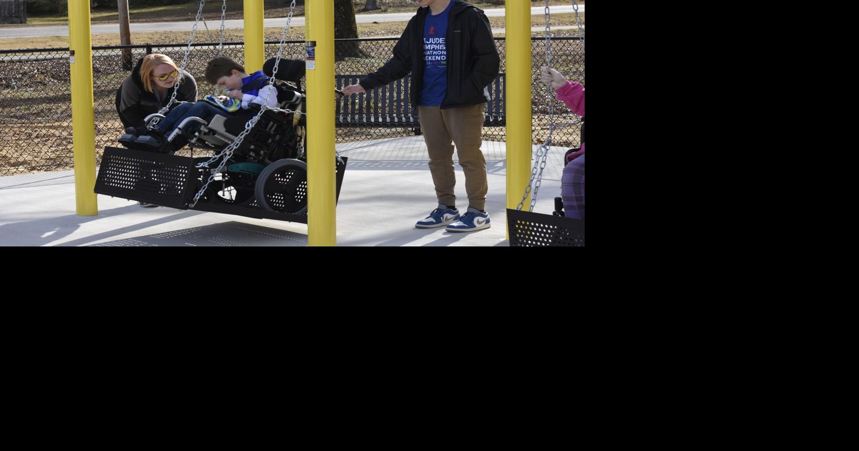 Tupelo hosts ribbon cutting for inclusive swing set at Veterans Park ...