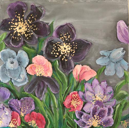 Belden artist Tracie Johnston finds freedom in creating textured floral ...
