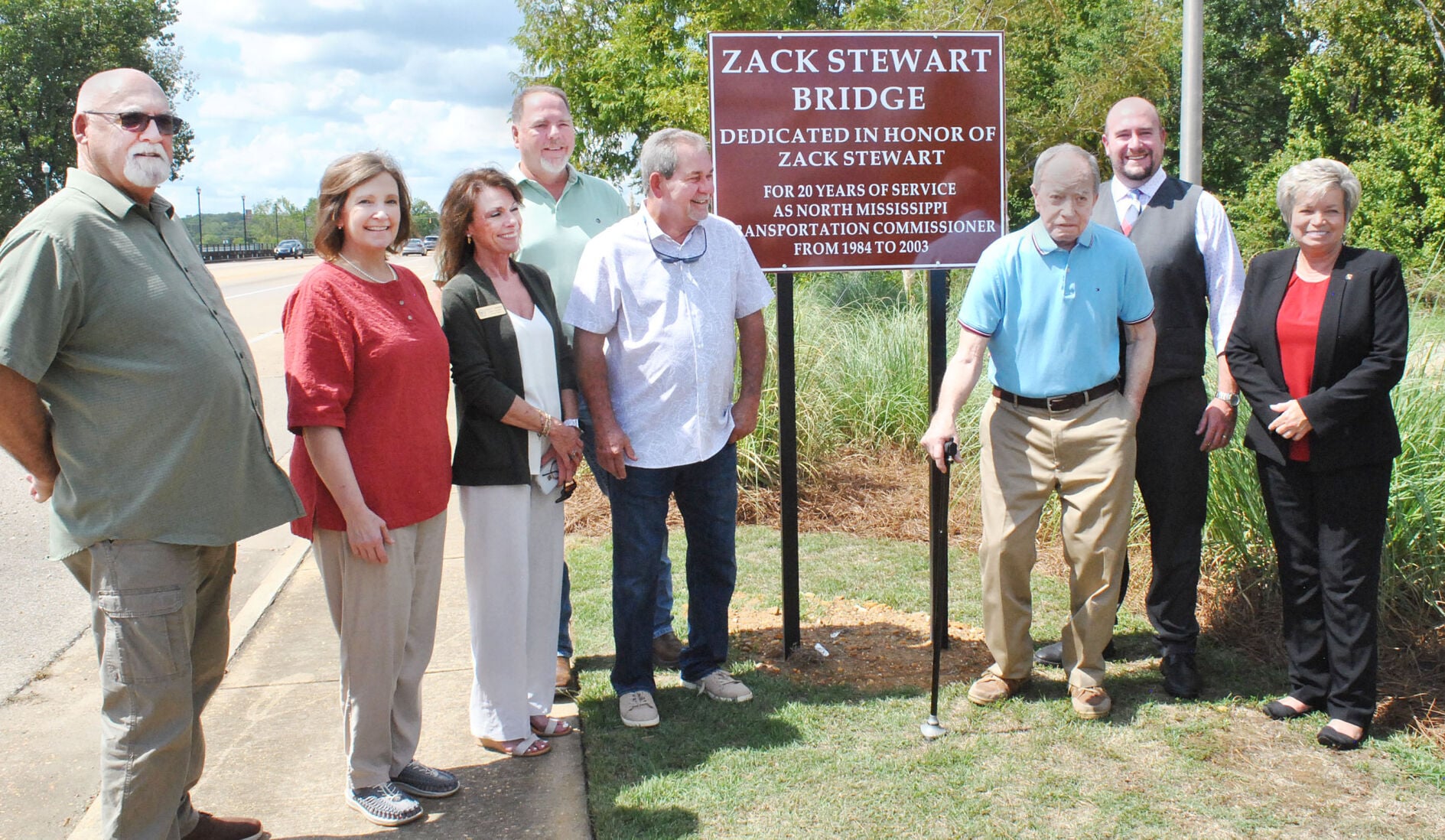 Tallahatchie River Bridge sign honoring retired commissioner Zack ...